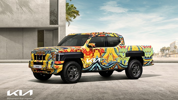 Kia unveils unique camouflage for its first-ever Tasman pickup truck
