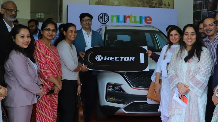 JSW MG Motor India presents the MG Hector to BML Munjal University for ...